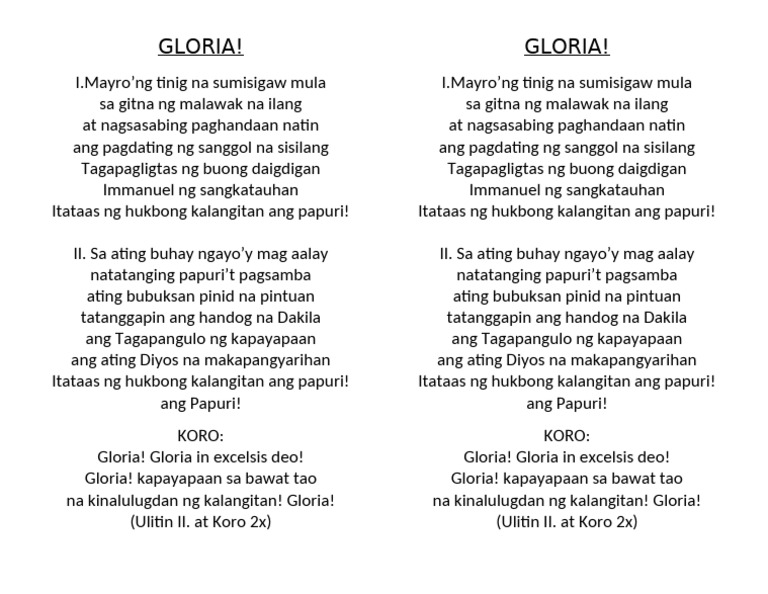 GLORIA | PDF