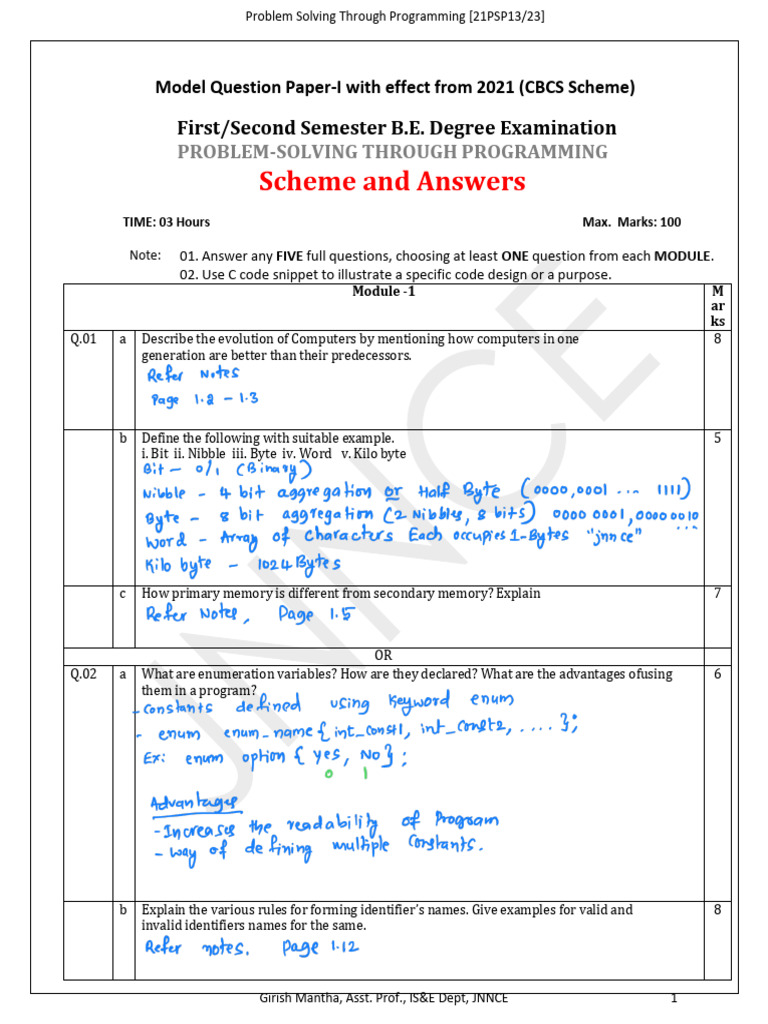 PPC Model QP | PDF | Parameter (Computer Programming) | String (Computer Science)