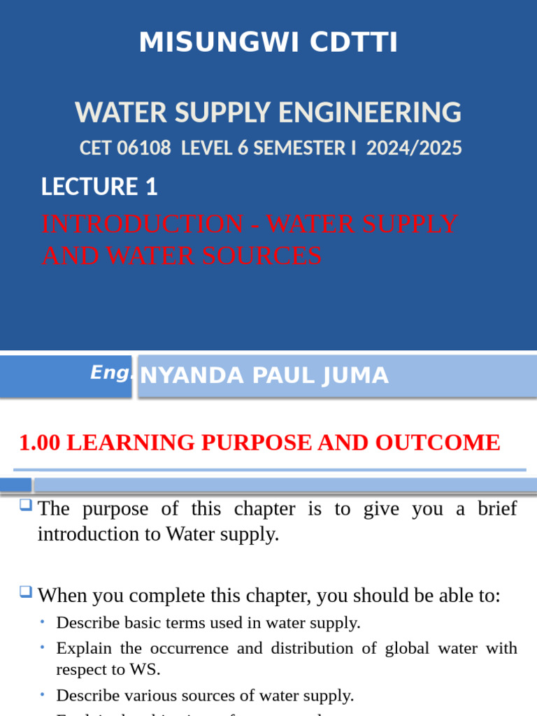 1. Introduction 1 | PDF | Drinking Water | Water