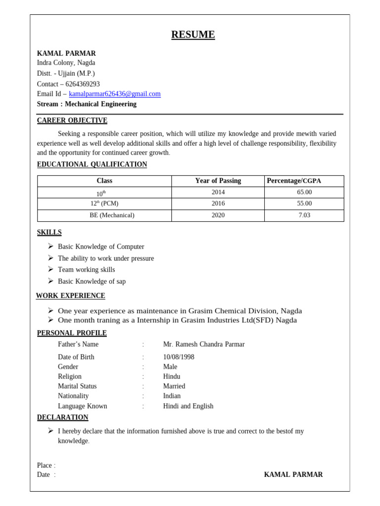 Kamal Parmar Resume-2 | PDF