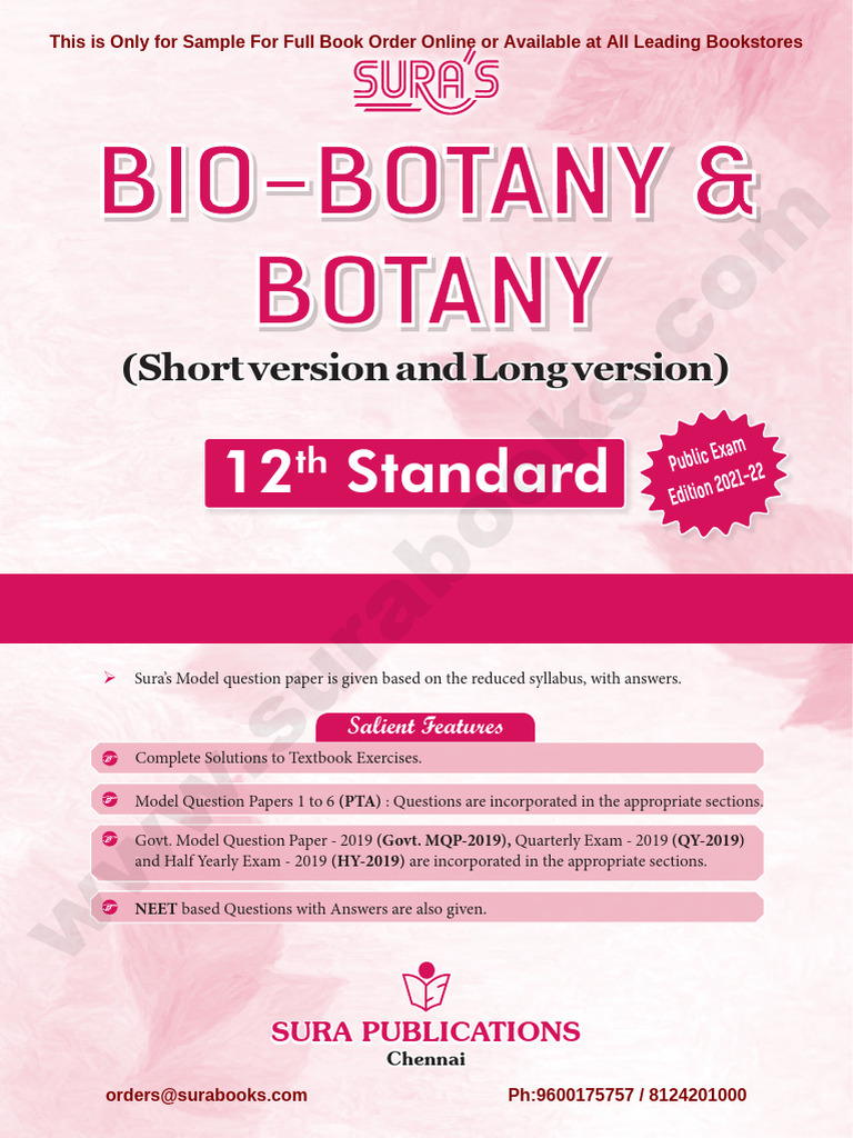 A5E19D-12th Botany em Reduced Syllabus Guide | PDF | Gene | Genetic Linkage