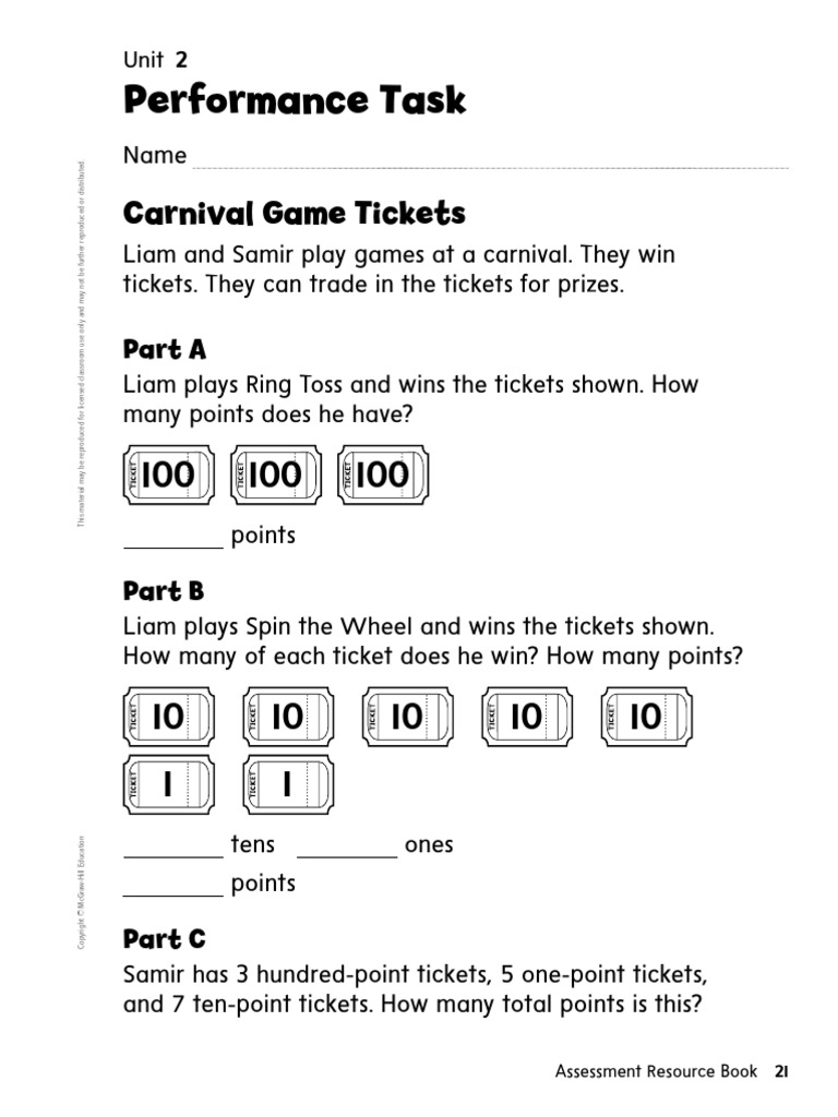 2-02+Performance+Task Place+Value+to+1,000 | PDF
