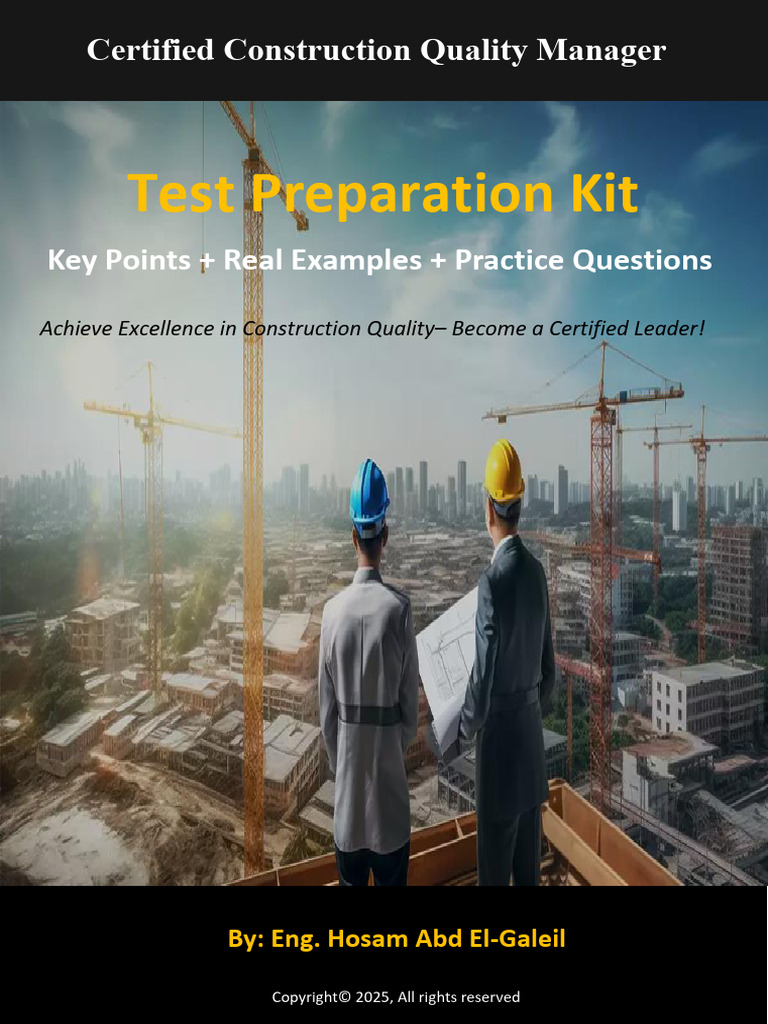 Certified Construction Quality Manager Exam Preparation Kit | PDF ...