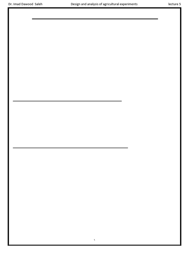 Understanding RCBD in Agriculture | PDF | Errors And Residuals | Experiment