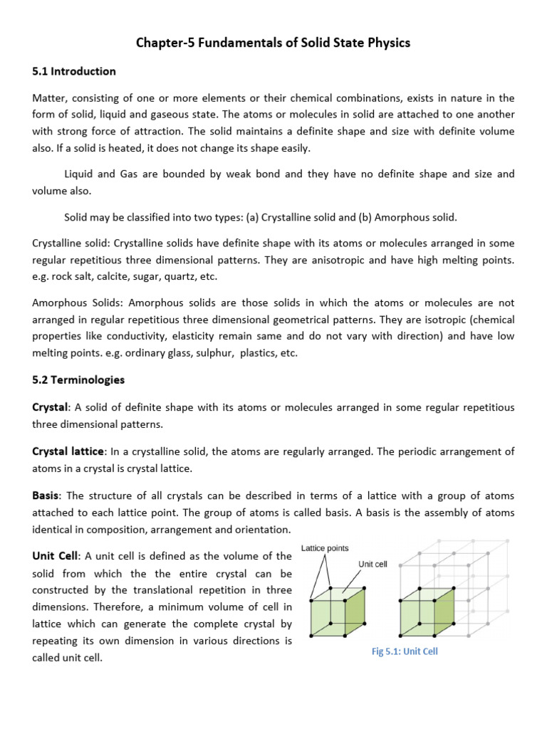 Fundamentals of Solid State Physics | PDF | Chemical Bond | Electrical Resistivity And Conductivity