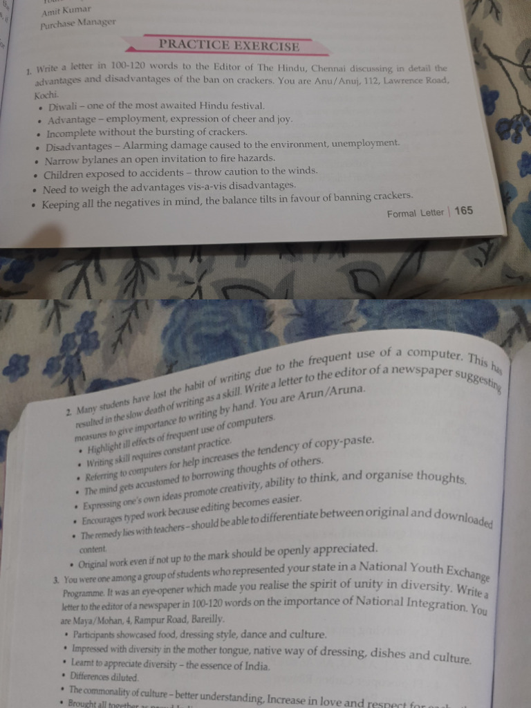 Letter Writing Questions | PDF