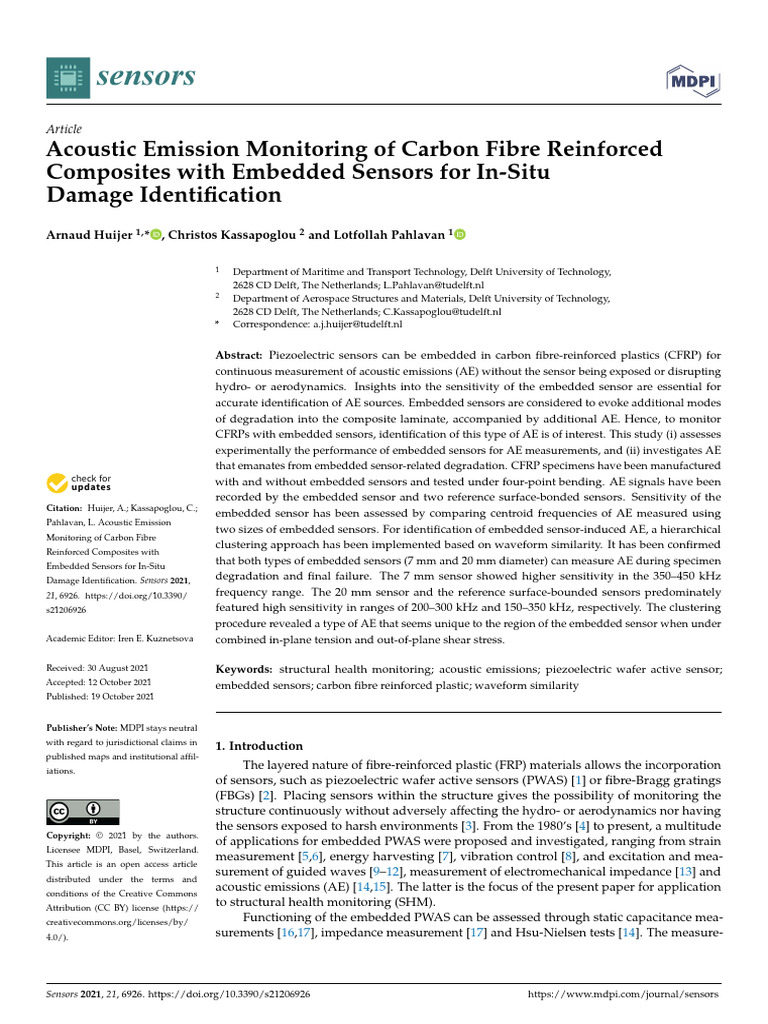 Acoustic Emission Monitoring of Carbon | PDF | Decibel | Sampling ...