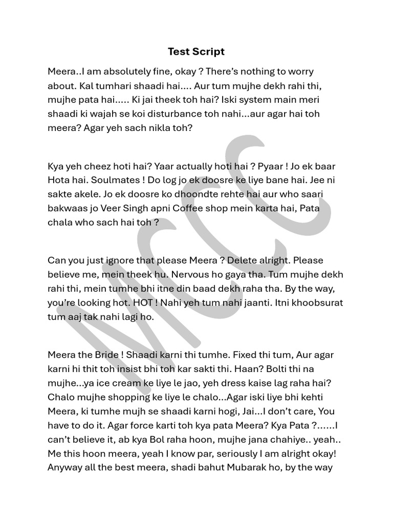 Monologue For Actors | PDF