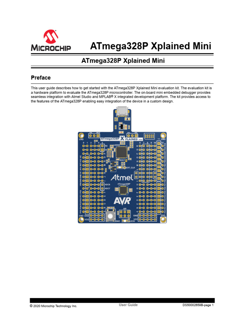 ATmega328P Xplained Mini UG DS50002659B | PDF | Microcontroller | Computer Science