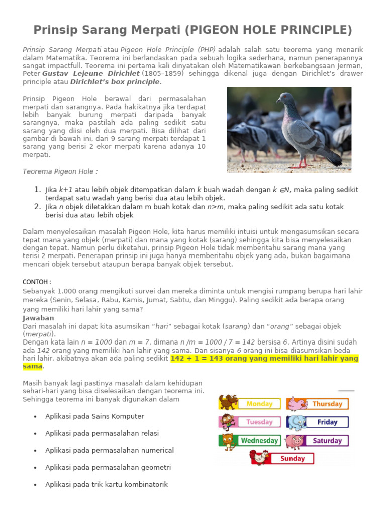 Prinsip Sarang Merpati | PDF