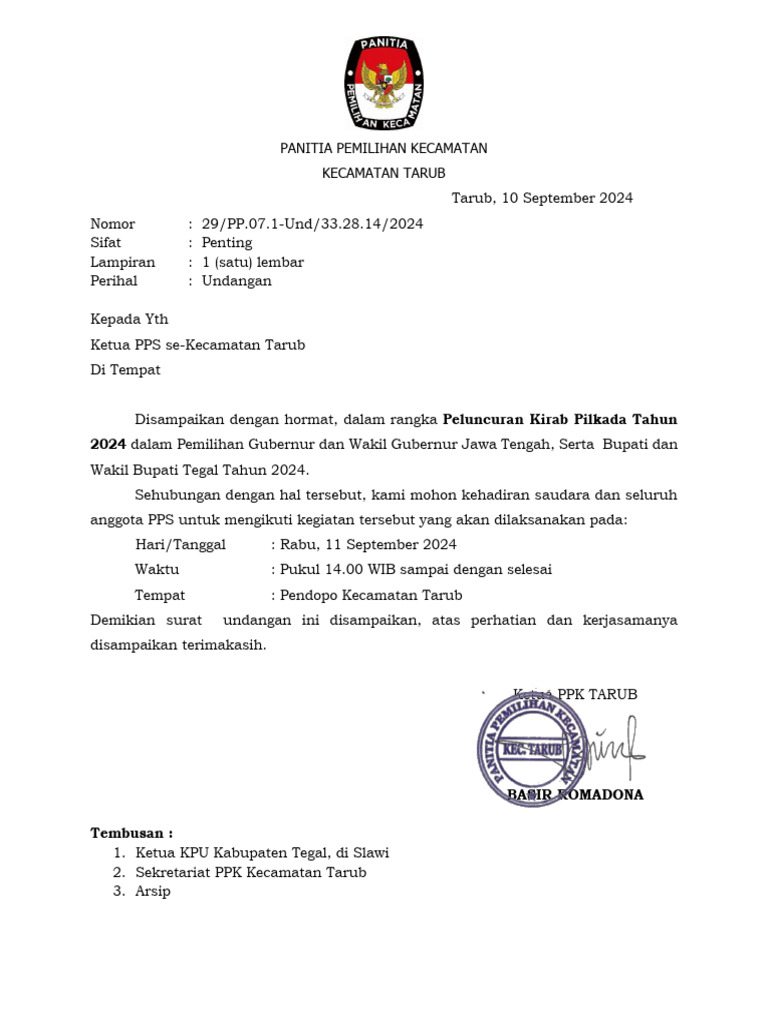 undangan pps kirab pilkada (1) | PDF