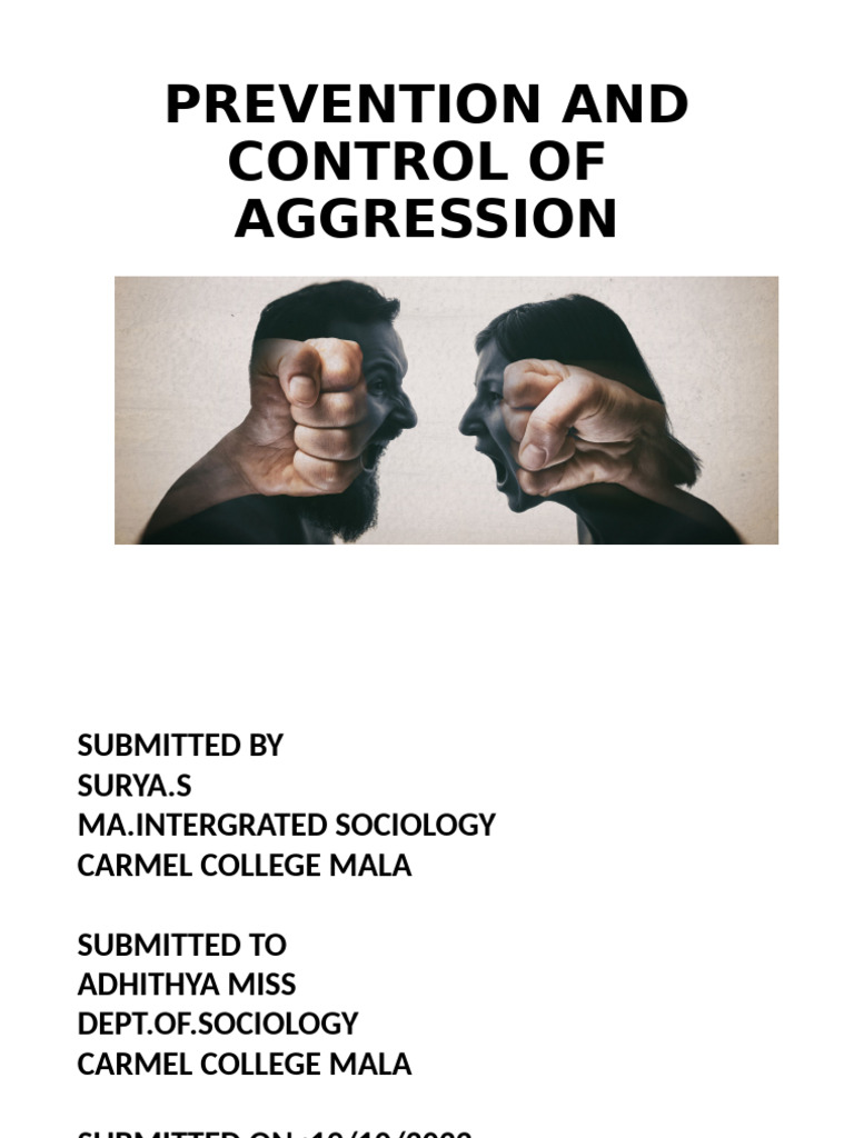PREVENTION & CONTROL AGGRESSION | PDF | Aggression | Parenting