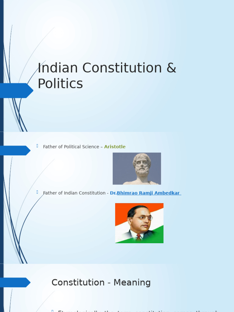 Indian Constitution & Politics | PDF