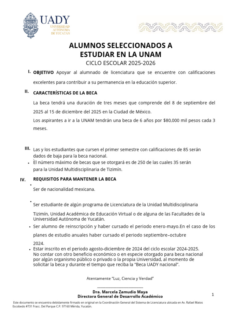 Becas UNAM 2025-2026: Requisitos y Detalles | PDF