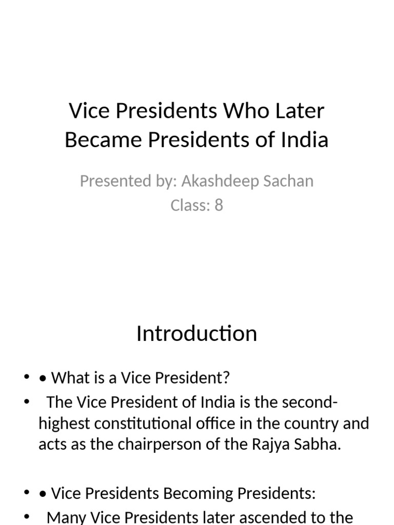 Vice Presidents Who Became Presidents | PDF