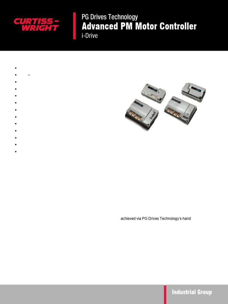 CW PG Drives Technology I-Drive Advanced PM Motor Controller | PDF ...