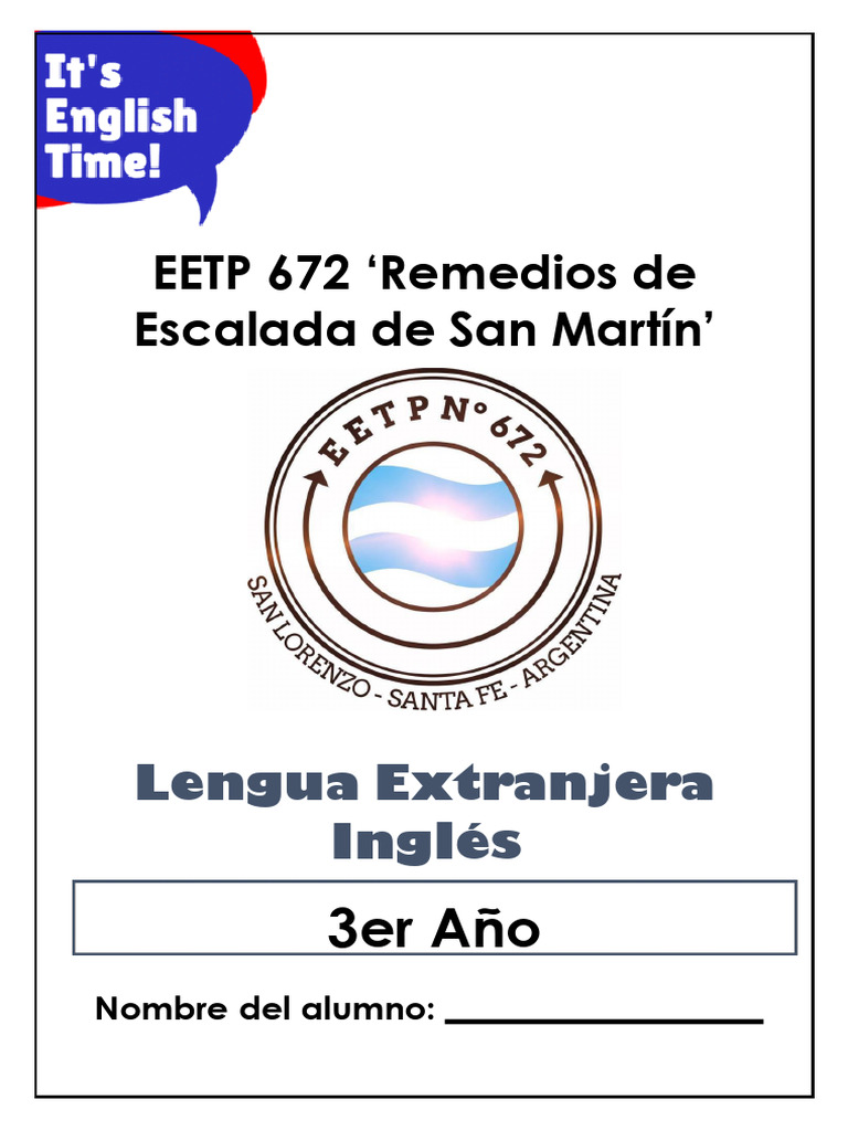 Cuadernillo de Inglés 3er Año 672 - 2021 | PDF