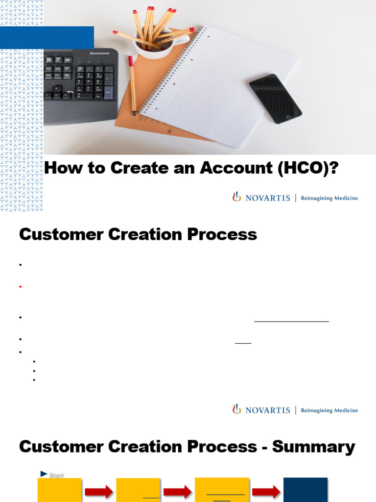 How To Create An Account (HCO) | PDF | Software