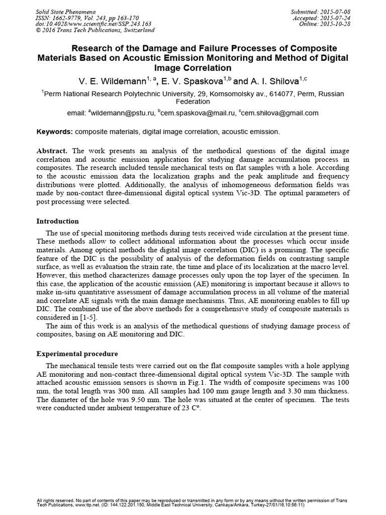 Research of The Damage and Failure Processes of Composite Materials Based On Acoustic Emission ...
