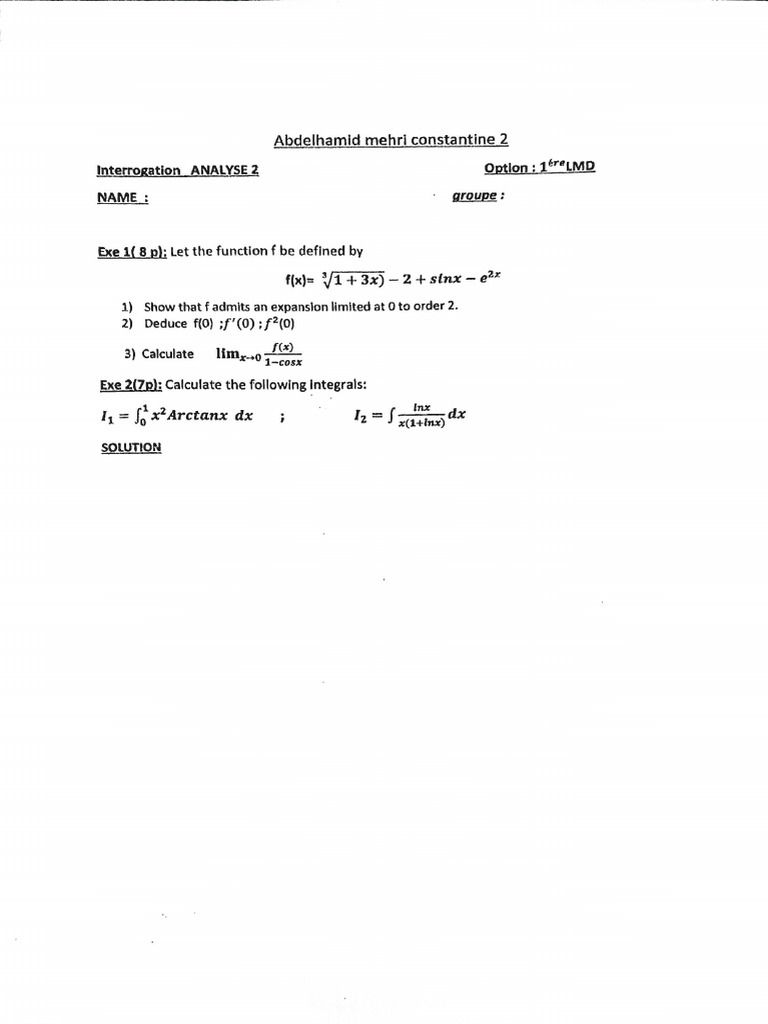 Interro Analysis-2 with solutionsss | PDF