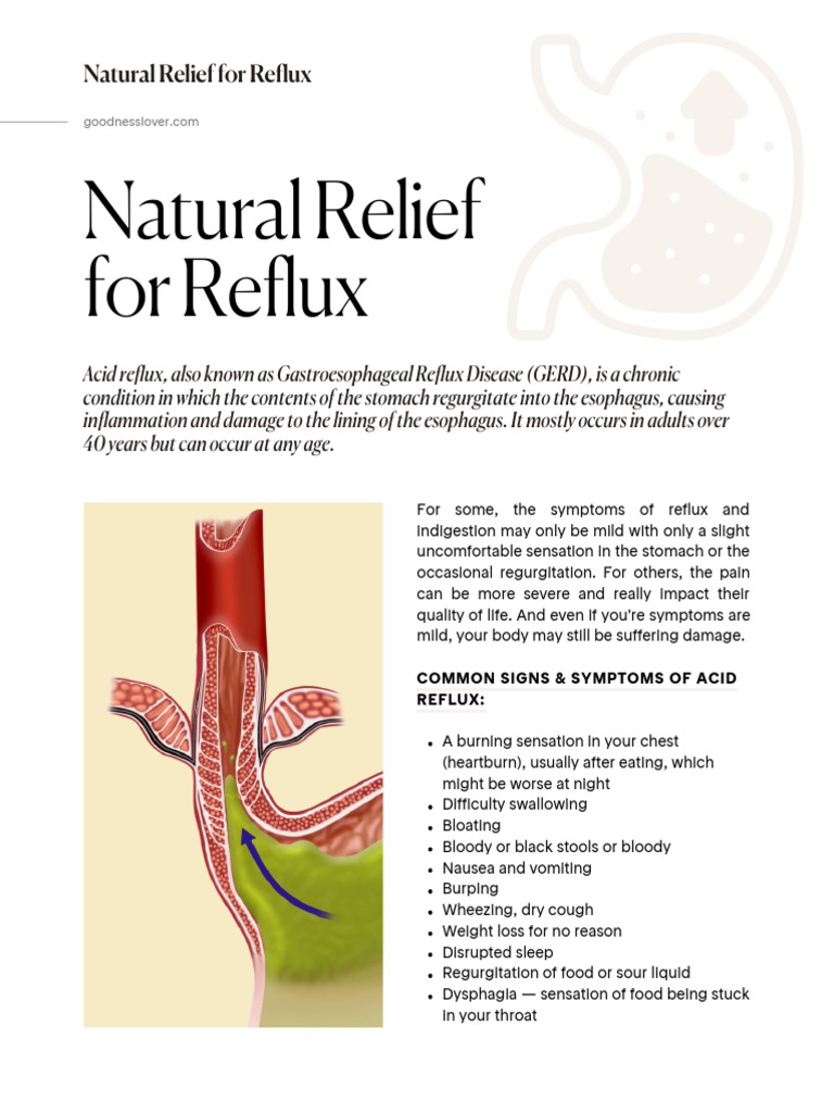Natural Relief For Reflux | PDF | Gastroesophageal Reflux Disease ...