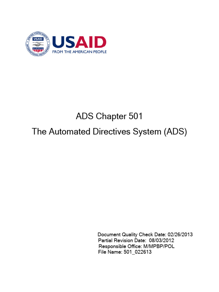 501 | PDF | Policy | Administrative Procedure Act