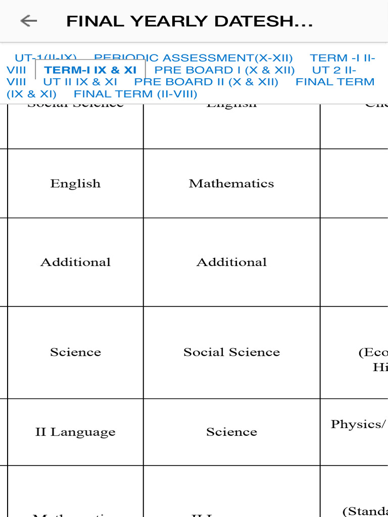 Academic Assessment Schedule Overview | PDF
