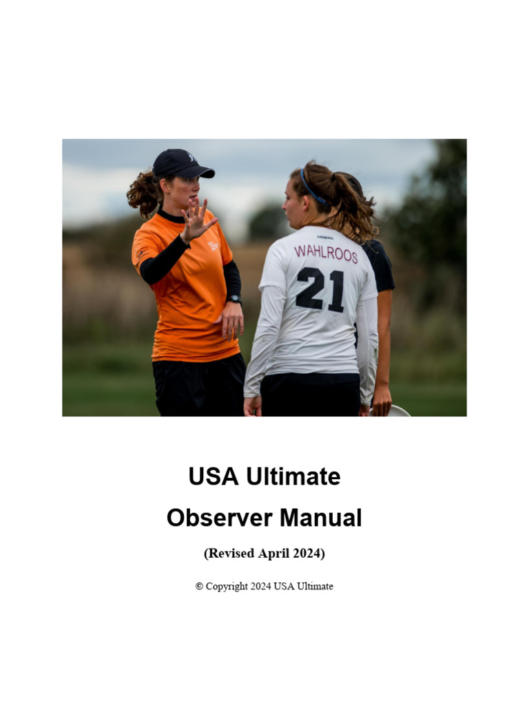 2024 Observer Manual 2024 04 25 | PDF | Sports | Sports Rules And ...