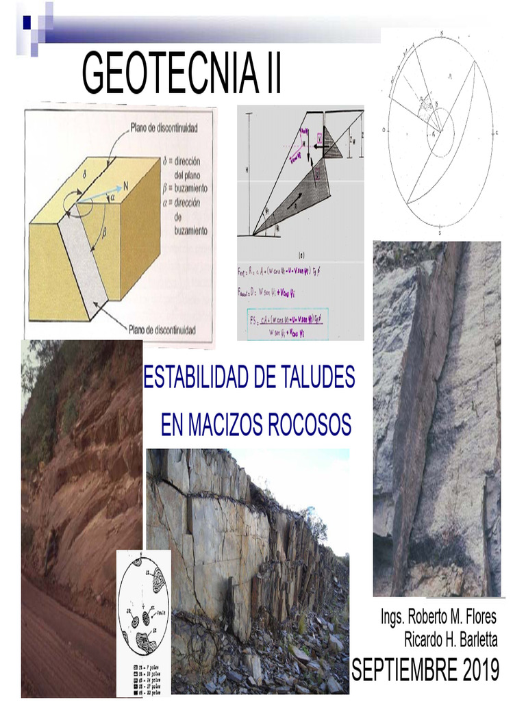 5-Estabilidad de Taludes en Rocas | PDF | Falla (geología) | Represa
