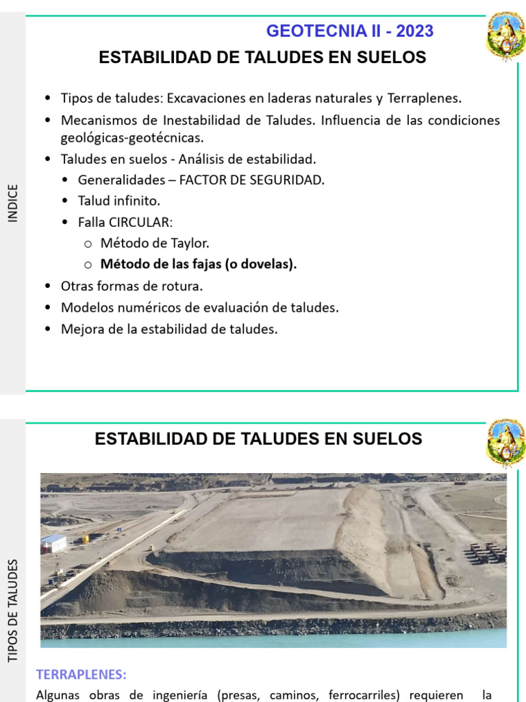 Estabilidad de Taludes en Suelos | PDF | Ciencias de la Tierra ...
