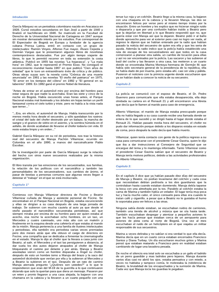 Secuestro de Maruja Pachón en 1990 | PDF