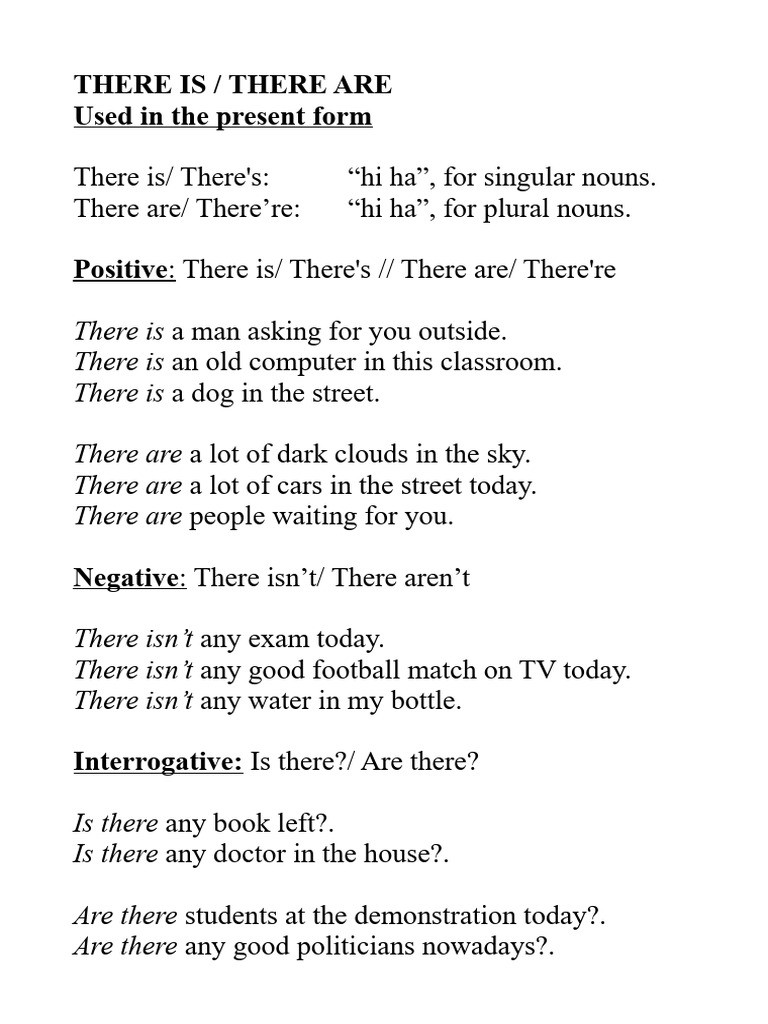 There Is There Are... | PDF