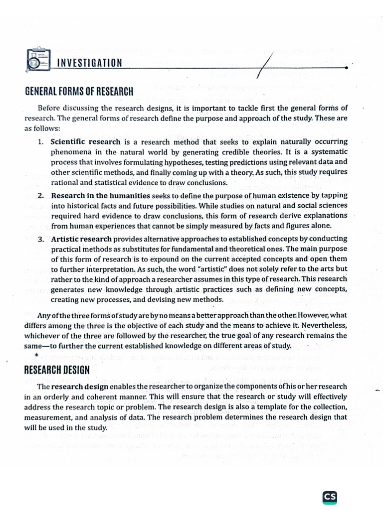 PR1 W1 Different Types of Research | PDF