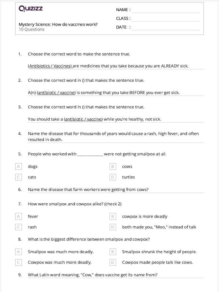 Mystery Science - How Do Vaccines Work | PDF