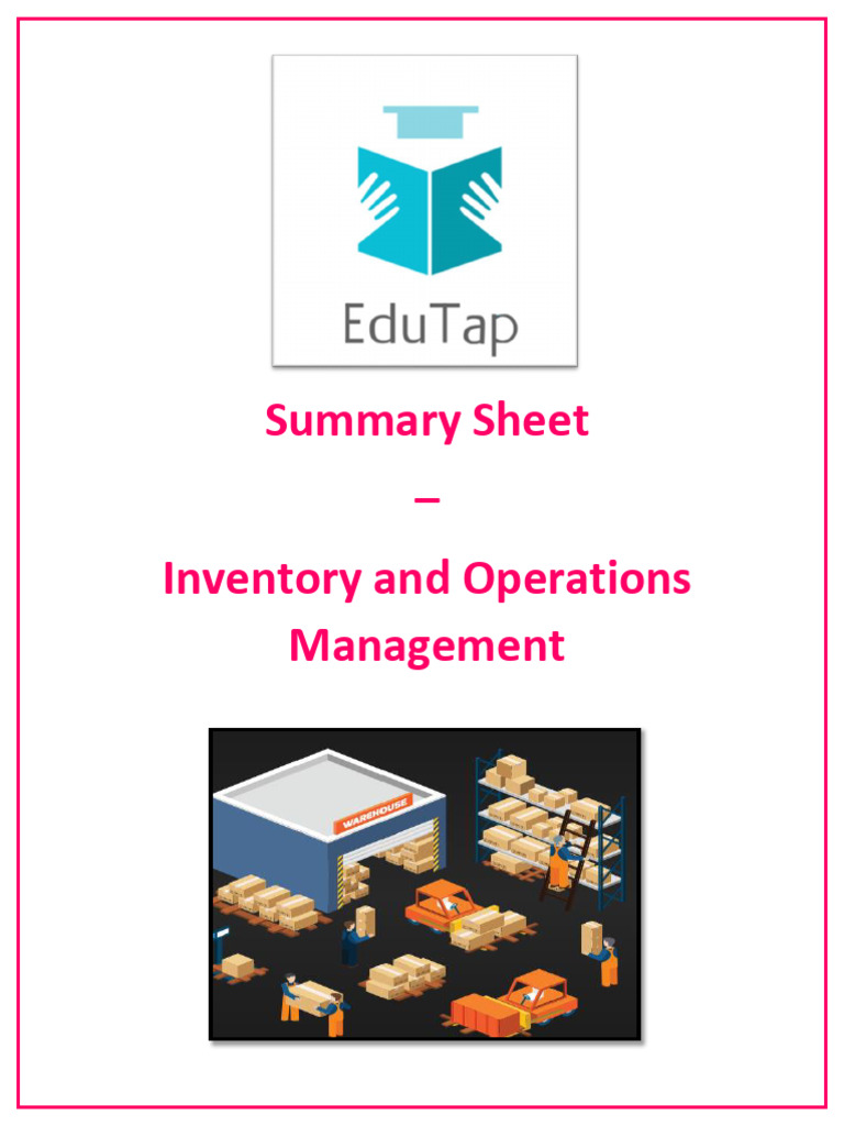 Summary Sheet Inventory and Operations Management Lyst1715428117286 ...