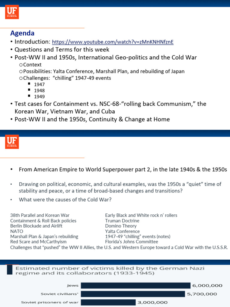 Post-WW II America & Cold War PowerPoint | PDF | Containment | Cold War