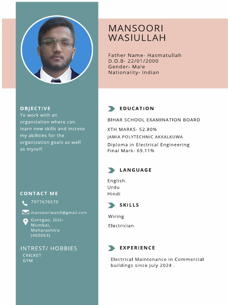 Wasiullah CV | PDF