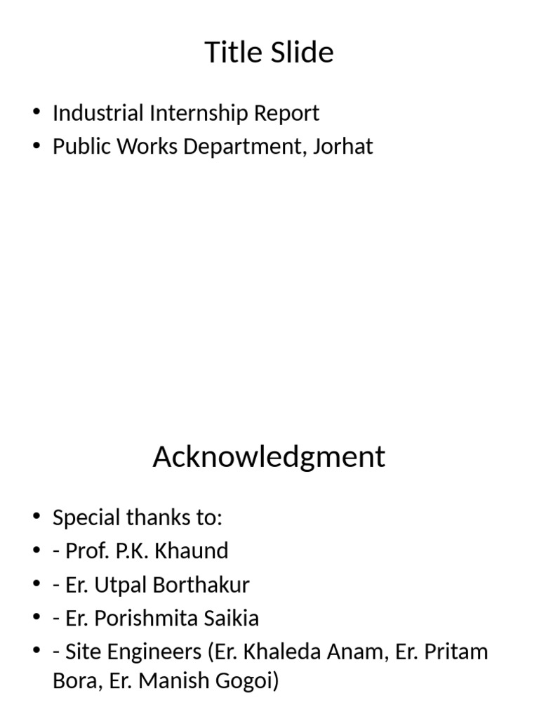 Industrial Internship Report Presentation | PDF