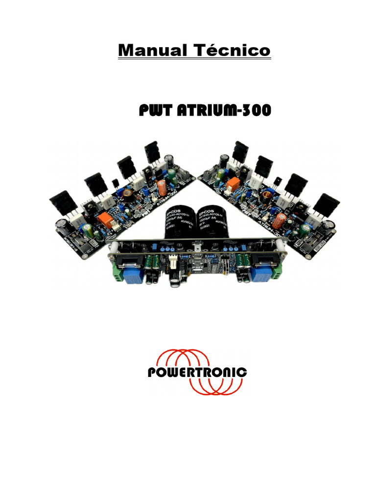 Manual Técnico PWT-ATRIUM-300 | PDF | Fonte de energia | Conector elétrico