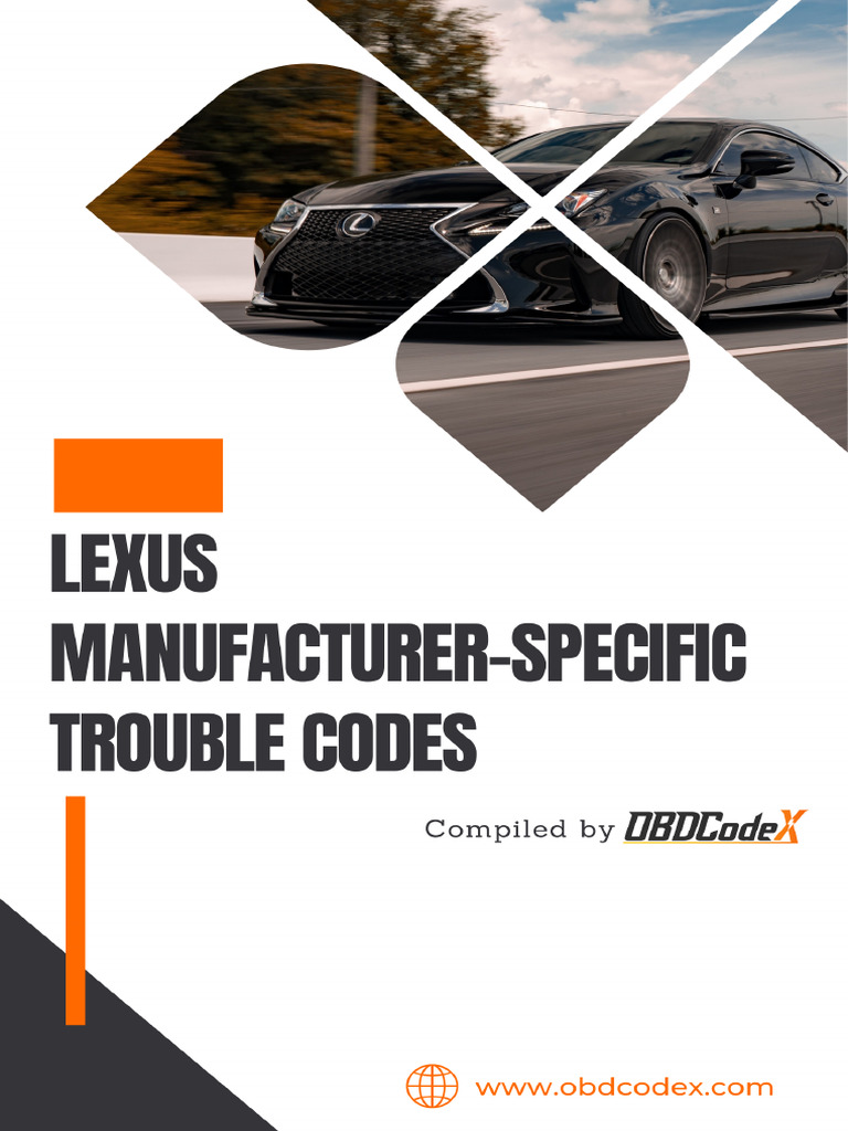 Lexus Specific Obd2 Trouble Codes | PDF | Throttle | Land Vehicles