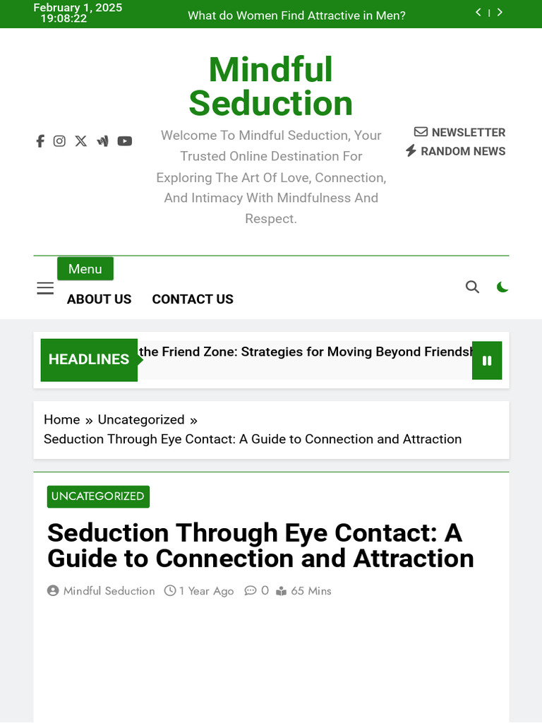 Mindful Seduction: Seduction Through Eye Contact: A Guide To Connection and Attraction | PDF ...