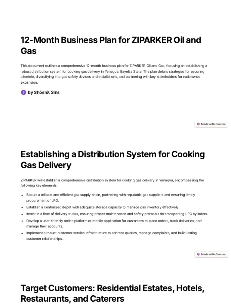 ZIP ARKER Gas Distribution Plan | PDF | Liquefied Petroleum Gas ...