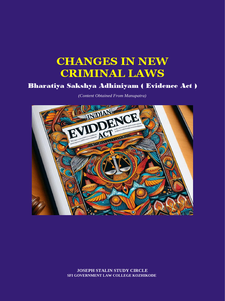 Changes in Evidence Aka BSA | PDF | Evidence (Law) | Confession (Law)