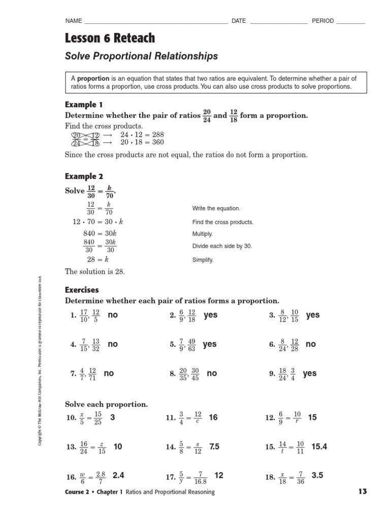 Reteach Solve Proportional Relationships Answers | PDF | Ratio ...