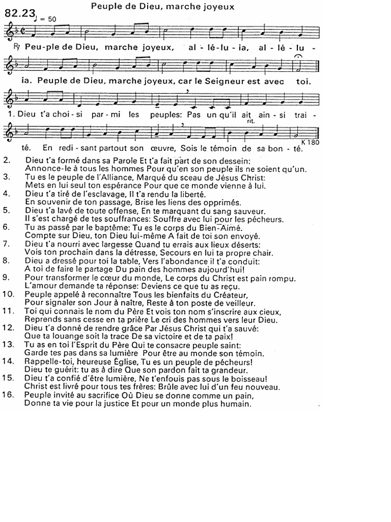 Peuple de Dieu Marche Joyeux K180 | PDF