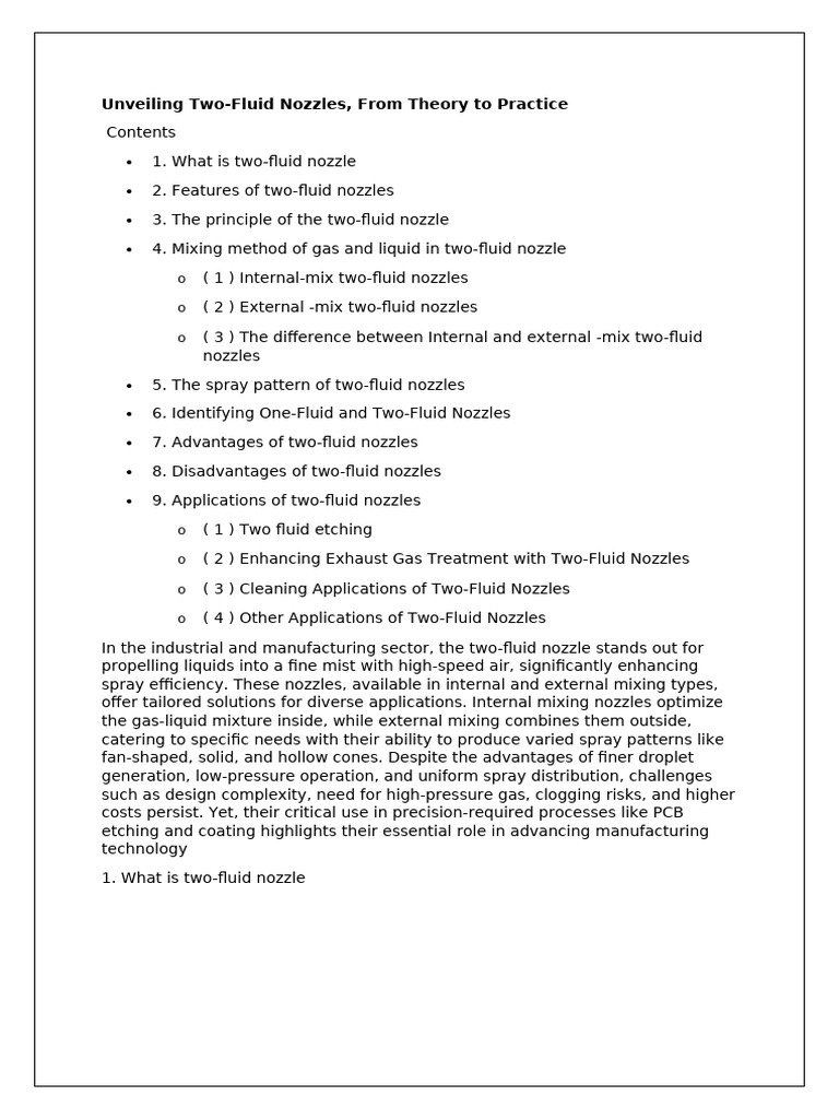 Fluid Nozzles, From Theory To Practice | PDF | Gases | Applied And ...