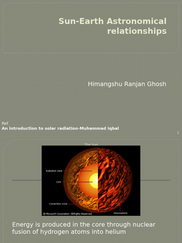Sun-earth astronomical relationships | PDF | Sun | Astronomy