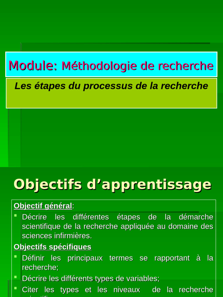 Etapes Du Processus de La Recherche | PDF | Analyse des données | Empirisme