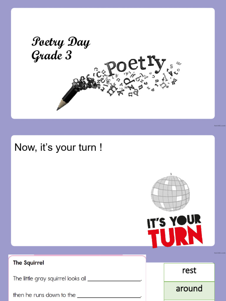 Grade 3 Poetry Day Activities | PDF