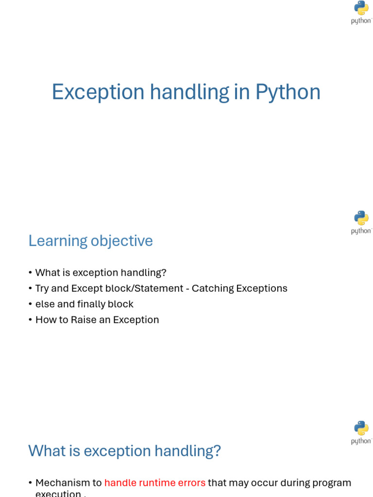15_Exception Handling | PDF | Programming Paradigms | Computer Programming